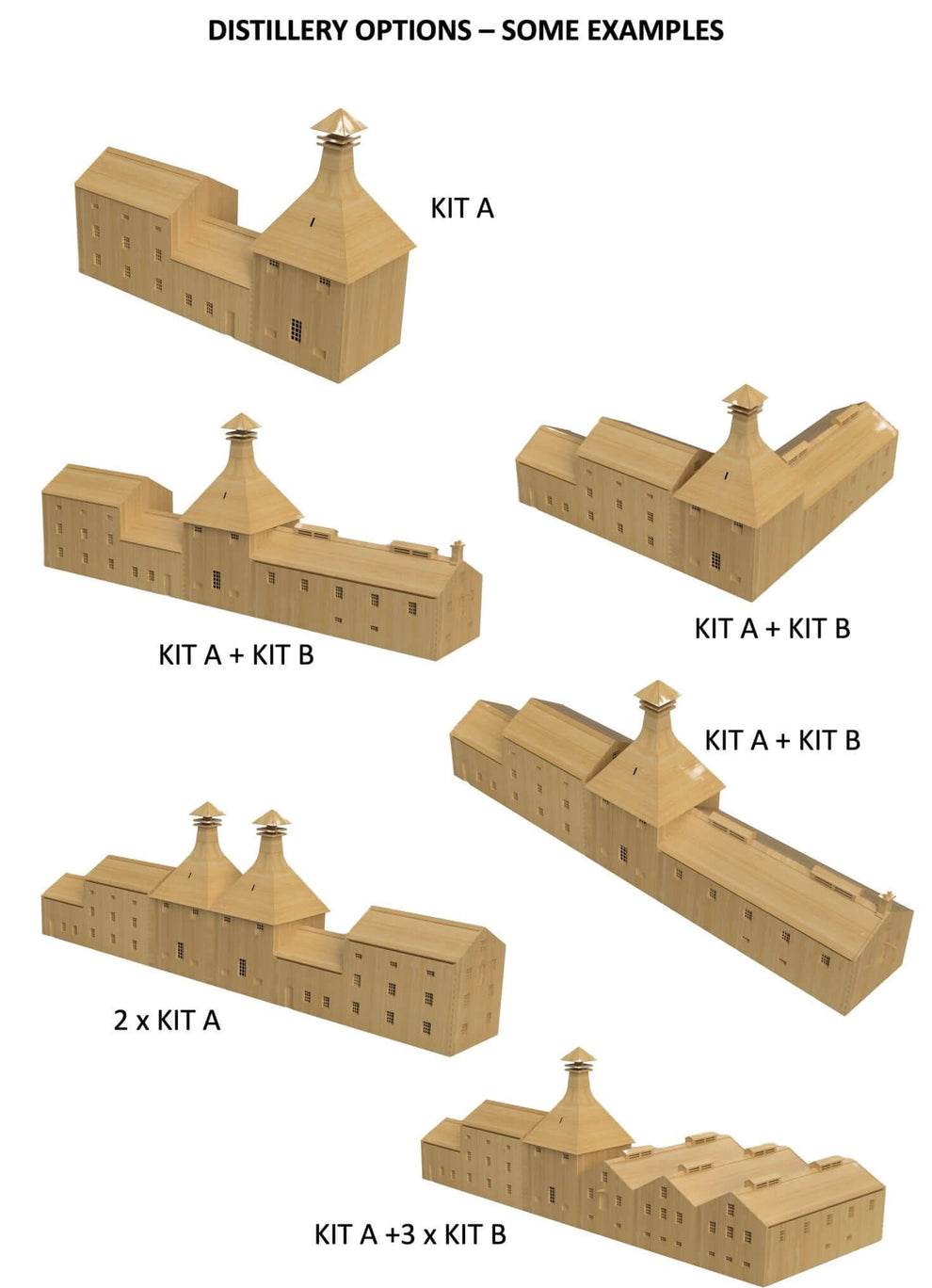 Distillery A Kit | Popup Design 3D Wooden Model – popupdesigns.co.uk